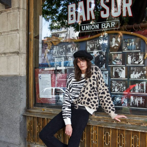 Elan | Sweaters | Elan Womens Animal Print Sweater | Poshmark